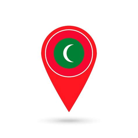 premium vector map pointer with contry maldives maldives flag vector