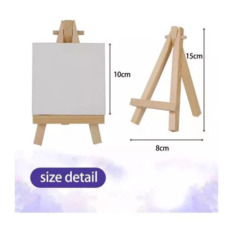 Juego De Mini Lienzos Minicaballete Con Bastidor De Lienzo 12 Pzs