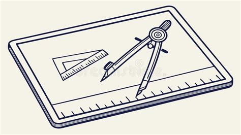 Drafting Tools Compass And Ruler Technical Drawing Instruments Vector Design Generative Ai Stock