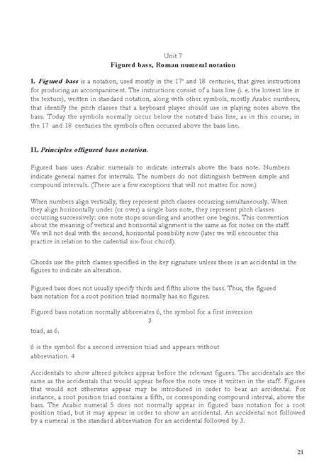 Unit 7 Figured Bass Roman Numeral Notation Figured Bass Is A Notation Used Mostly In The 17∞