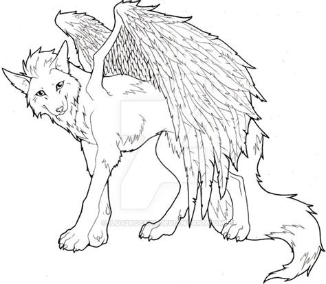 Wolf With Wings Drawing At Explore Collection Of