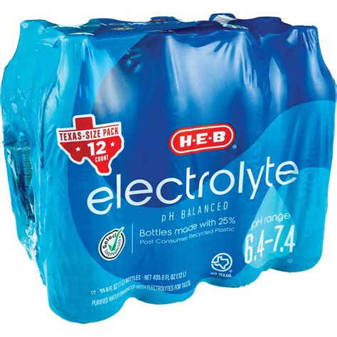 H E B Electrolyte Water Bottles Texas Size Fig App