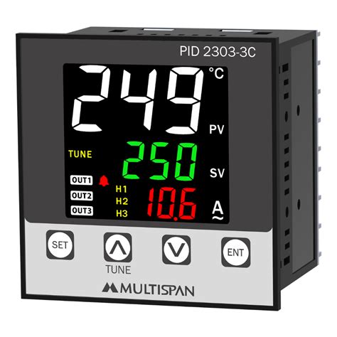 Pid Controller With Ampere Indicator 3 Output Multispan
