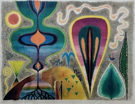 Yohanan Simon 1905 1976 Israel Abstract Lithograph