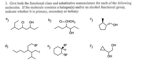 Solved 3 Give Both The Functional Class And Substitutive