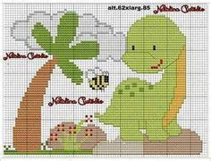 12 Ideas De Dinosaurios Bordados En Punto Cruz Puntos De Bordado