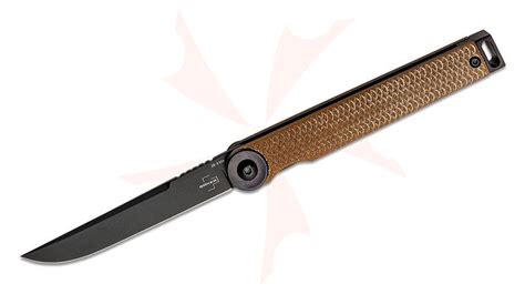 Boker Plus Kaizen Flipper Knife 3 11 Cpm S35vn Black Blade Brown G10