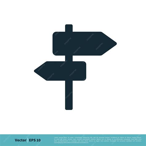 Premium Vector Road Sign Arrow Icon Vector Logo Template Illustration Design Vector Eps 10