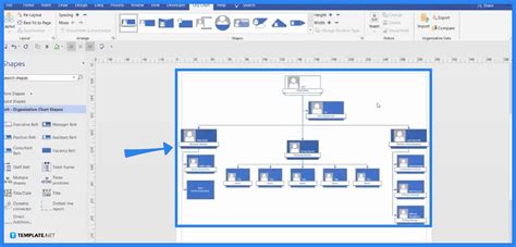 Microsoft Visio Organization Chart Free Power Point Template Ppt Template