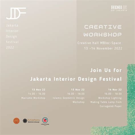 Jakarta Interior Design Festival 2022 Creative Workshop Hdii Dki
