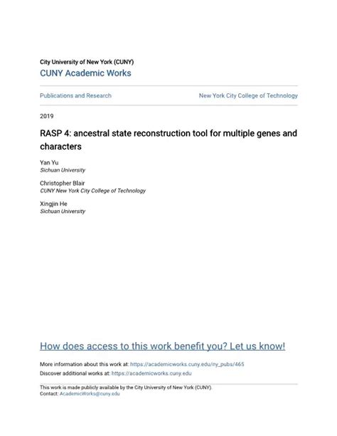 Ancestral State Reconstruction Tool For Multiple Genes And Characters Docslib