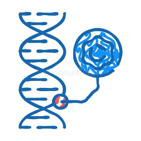 Dna Molecular Structure Icon Doodle Illustration Stock Illustration Illustration Of Sketch