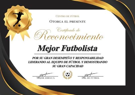 Frases Bonitas De Fútbol Certificados Imprimibles Diplomas Para