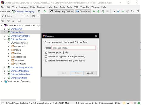 Renaming Projects The Easy Way New Refactoring In Rider 20183 The