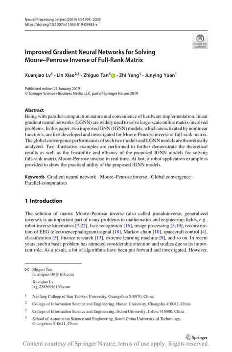 Improved Gradient Neural Networks For Solving Moorepenrose Inverse Of