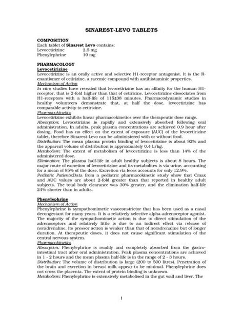Sinarest Levo Tablets