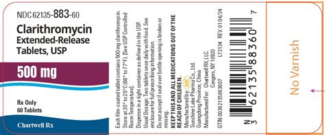 Clarithromycin Er Package Insert Prescribing Information
