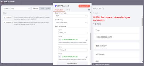 New ERROR Bad Request Please Check Your Parameters Questions N N Community