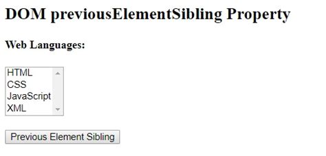 Html Dom Previouselementsibling用法及代码示例 纯净天空