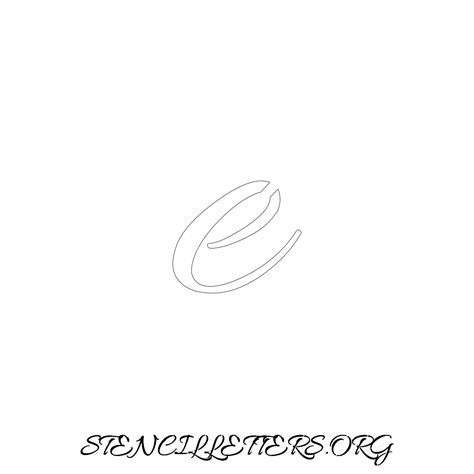 5 Inch Free Printable Individual 135 Cursive Lowercase Letter Stencils