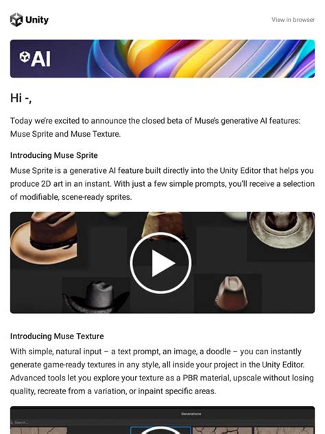 Unity Unity Ai Announcing New Muse Closed Betas Milled