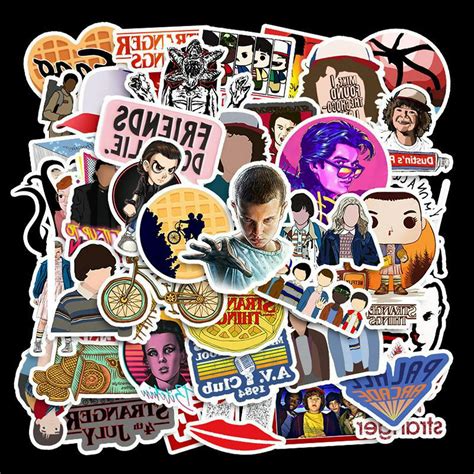 ¡grandes Pegatinas Juego De 50 Pegatinas Pequeñas De Stranger Things