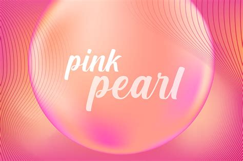 분홍색 물결 모양의 선 유동적인 홍당무 분홍색 그라데이션 배경이 있는 원 모양 디자인 웹사이트 프리젠테이션 카드 디자인 전단지