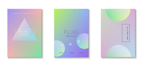 그라디언트 포스터 미적 디지털 요소 추상 디자인 3d 배경 홀로그램 배너 기하학적 현대 템플릿입니다 바이올렛 트라이앵글 세트