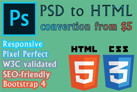 Convert Psd To Html Html 5 And Css Css3 Psd To Bootstrap By Skifff