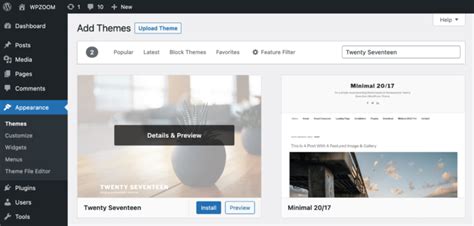 wordpress default theme what it is and how to set it up