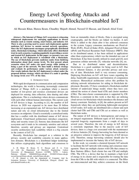 Pdf Energy Level Spoofing Attacks And Countermeasures In Blockchain