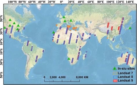 Distribution Of The In Situ Sites Used For Temperature Based Validation Download Scientific