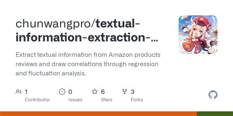 github chunwangpro textual information extraction and numeric