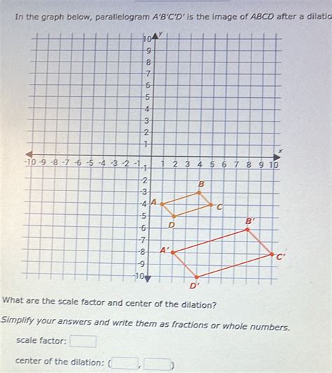 Solved In The Graph Below Parallelogram Abcd Is The Image Of Abcd