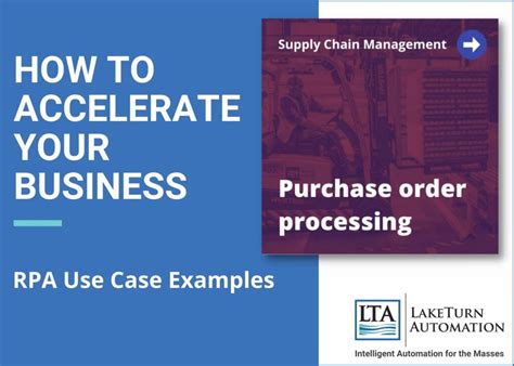 RPA Use Cases For Purchase Order Processing LakeTurn Automation