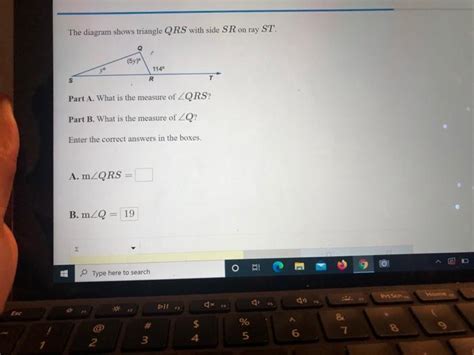 Solved The Diagram Shows Two Parallel Lines A And B Cut By Chegg