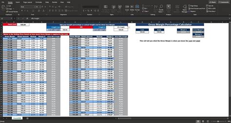 Excel Gross Margin Markup Calculator Etsy