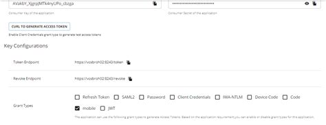 Not Getting Option To Generate Access Token In Wso2 Apim 320 Devportal With Custom Mobile