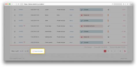 RetailCRM Documentation Users Order List