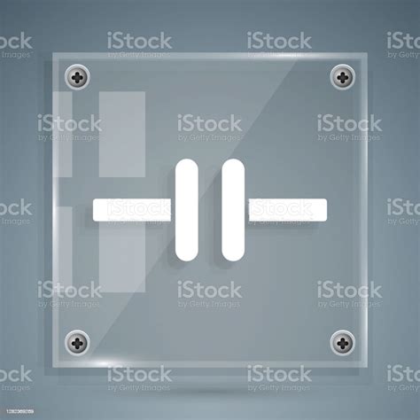 회색 배경에 격리 된 흰색 전기 회로 구성표 아이콘 회로 기판 정사각형 유리 패널 벡터 일러스트레이션 0명에 대한 스톡 벡터