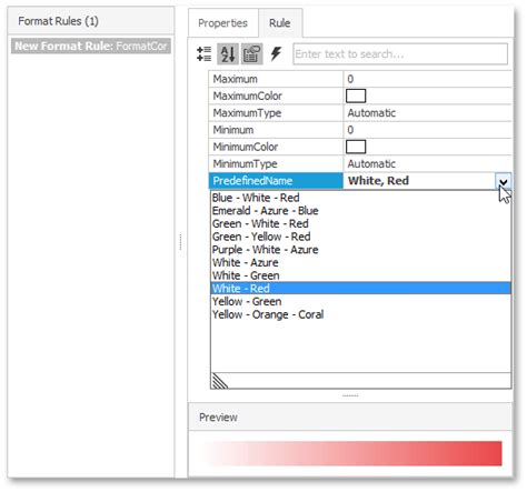 How To Apply A Two Color Scale Format To A Column WinForms Controls