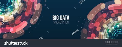 Wide Big Data Visualization Abstract Background Stock Vector Royalty Free