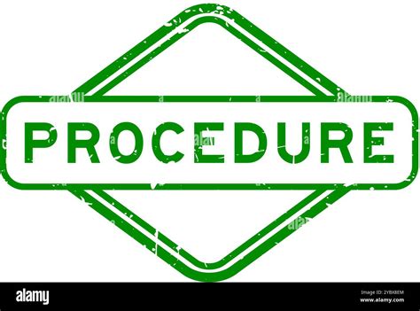 Grunge Green Procedure Word Rubber Seal Stamp On White Background Stock Vector Image Art Alamy