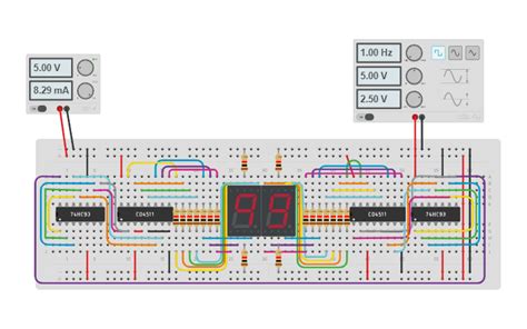 Circuit Design Contador Binario De 0 A 99 Tatiana Cifuentes Tinkercad