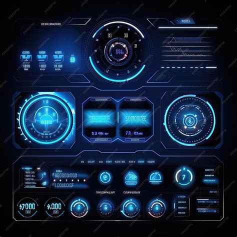 Premium Photo Panel Hud Elements Ai Generated Display Element Frame Background Circle Design