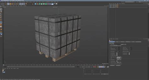 Concrete Blocks On Wood Pallet 3d Model By Cactus3d