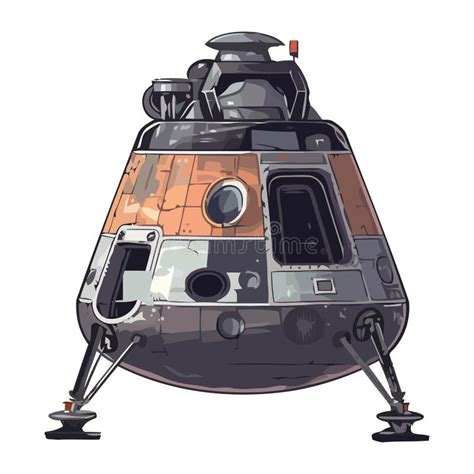 The Antique Ship Propeller Crashed Modern Computer Graphics Sketch Stock Vector Illustration