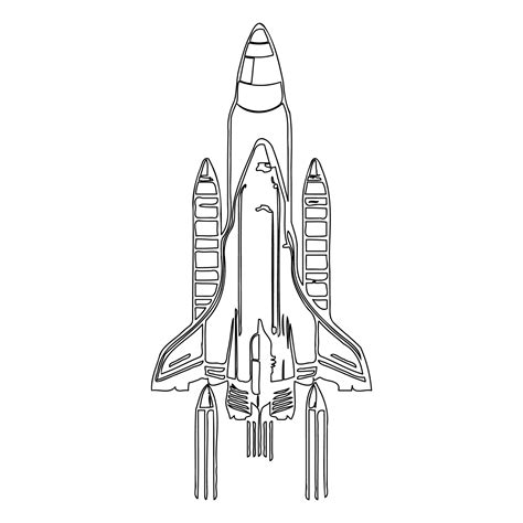 Space Shuttle Outline Illustration Sketch 48061117 Vector Art At Vecteezy
