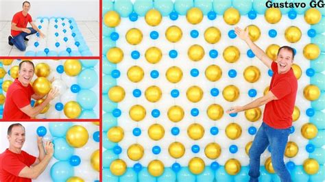🔴 Pared De Globos 😉👍 Como Hacer Pared De Globos Paso A Paso