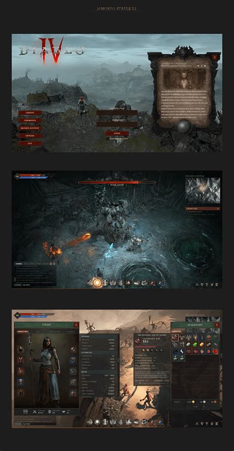 游戏 Ui Ux 暗黑破坏神 Mmorpg Uidesign Gui图片 界面图片素材 花瓣网